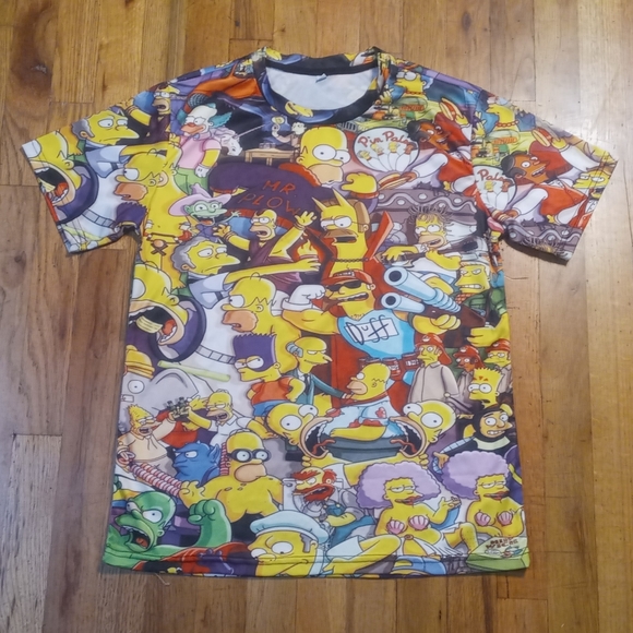 No Brand | Shirts | Vintage Simpsons All Over Print T Shirt Homer Mr ...